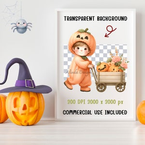 Happy Halloween Kids Clipart, Cute Spooky Halloween Illustrations ...