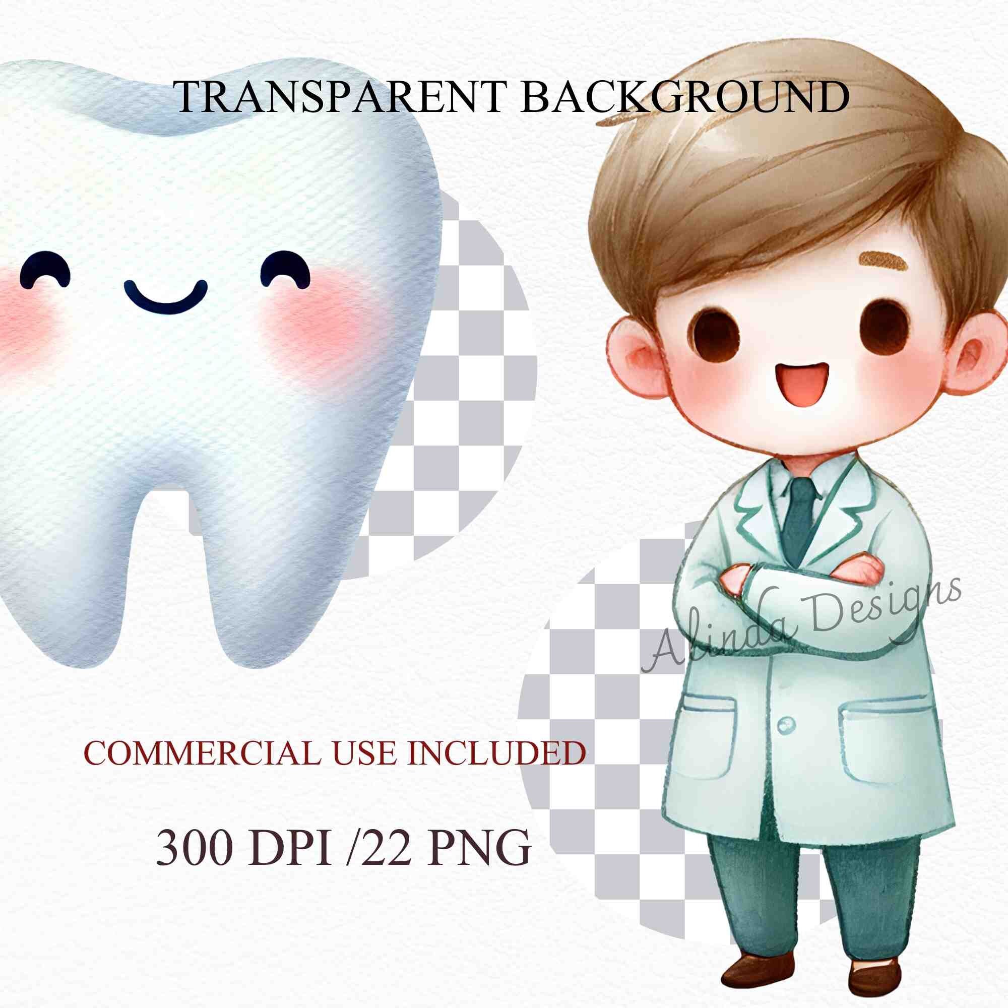 Watercolor Dentist Medical Clipart, Dental Hygienist Illustrations ...