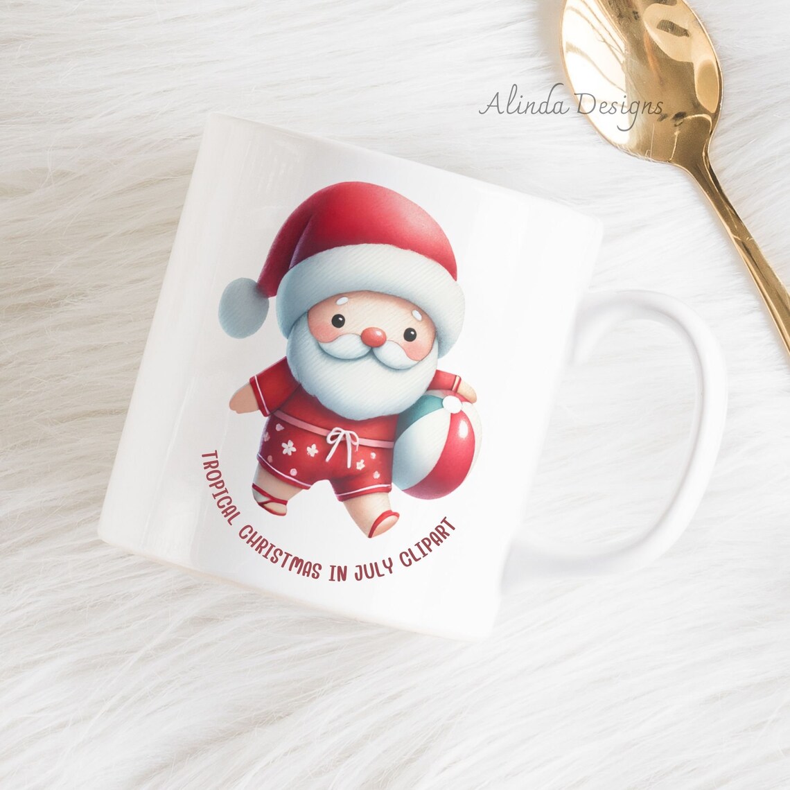 Tropical Christmas in July Clipart Bundle, Tropical Christmas PNG ...