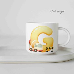 Construction Truck Alphabet Clipart: Kids' Decor (PNG Digital Download ...