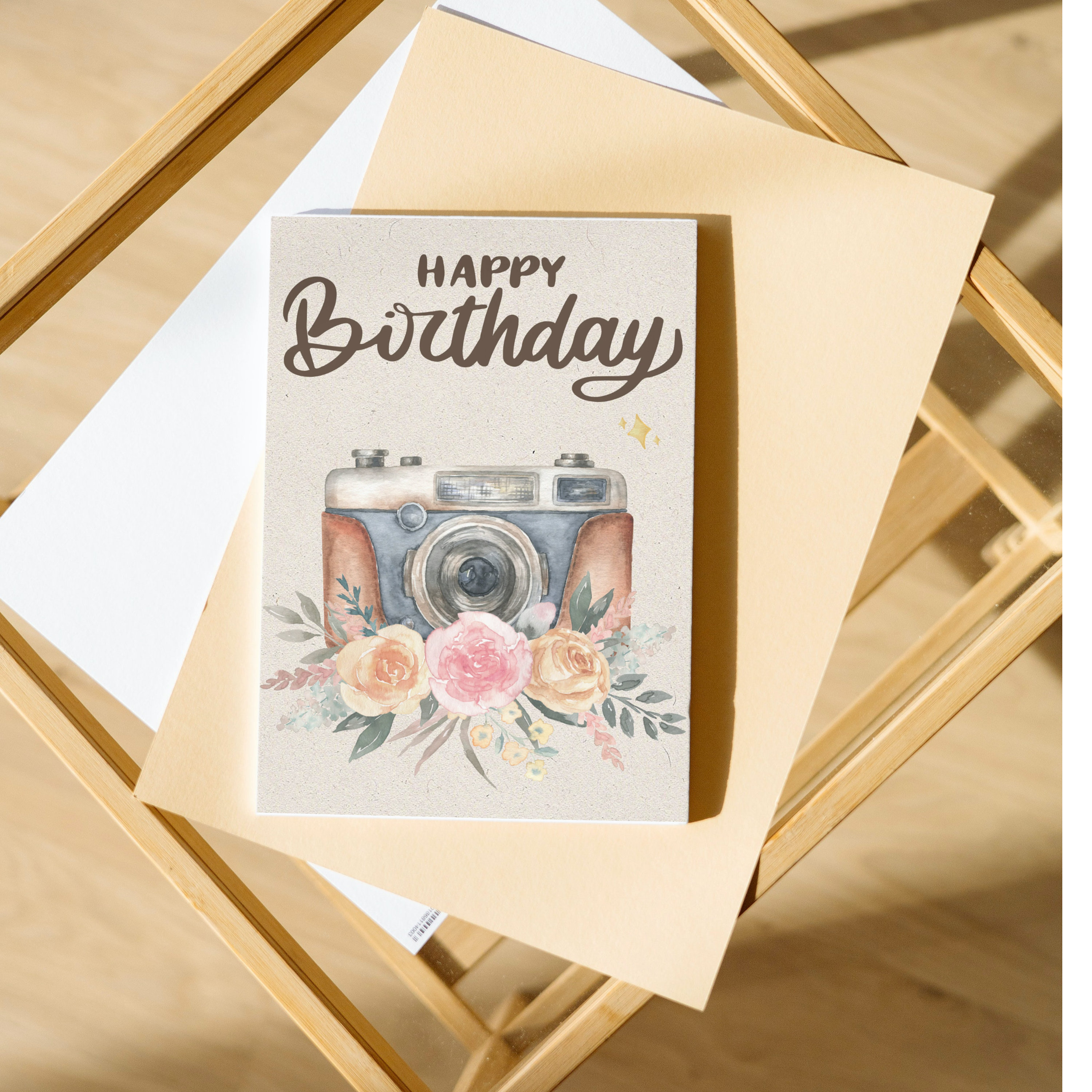 Vintage Camera Birthday Card: Printable Greeting Card (digital Download ...
