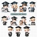 Graduation Kids Clipart: Preschool Students, Party Graphics (digital ...