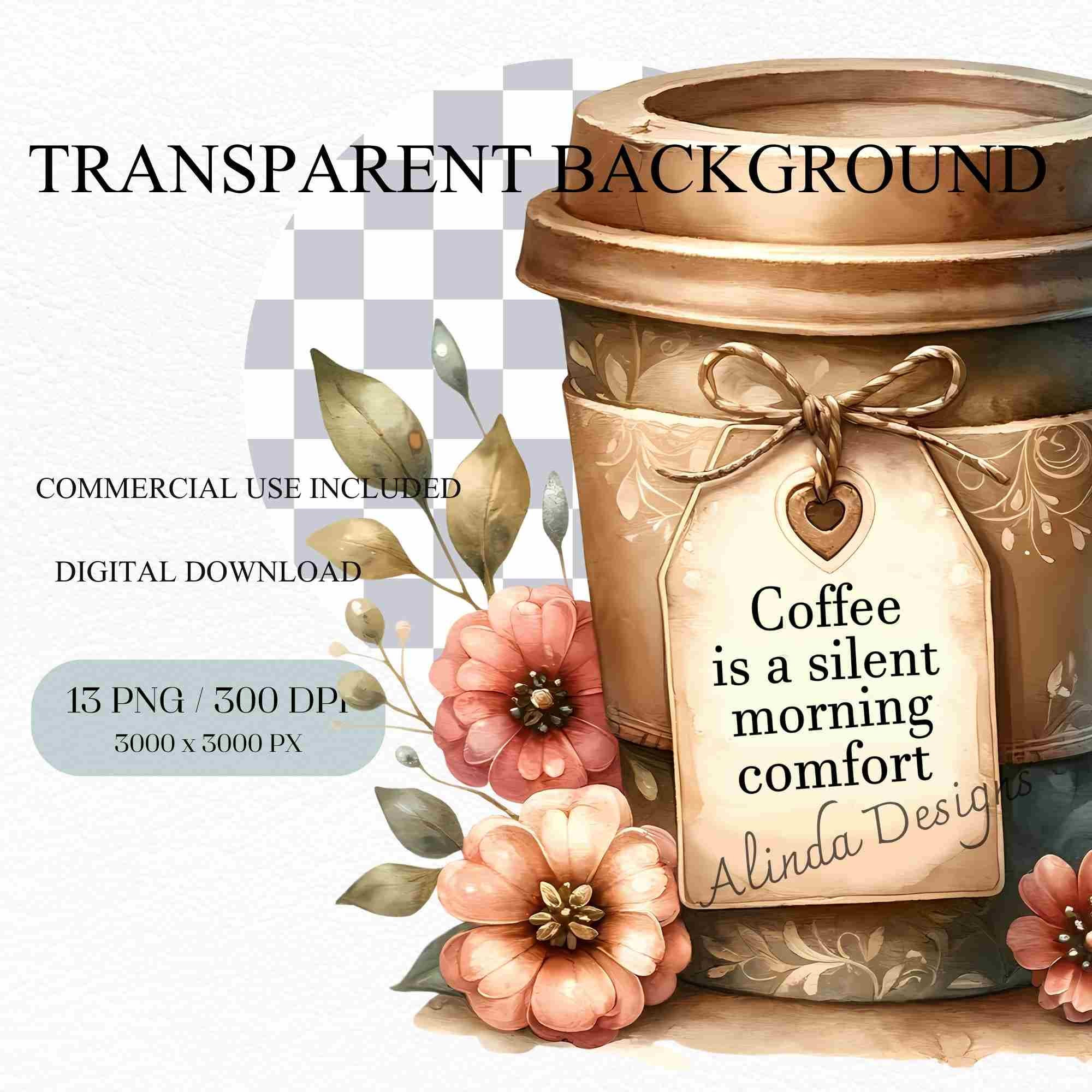 Watercolor Coffee Clipart, Cafe Clipart, Cute Coffee Clipart ...