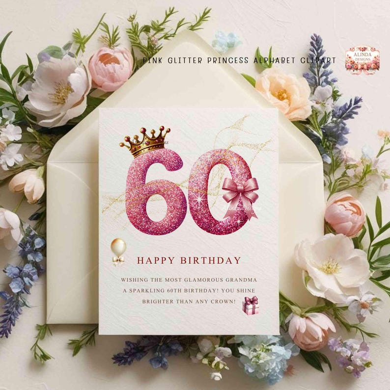 Pink Glitter Princess Alphabet Clipart, Crown Letters PNG for Girl ...