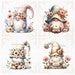 Spring Gnomes Clipart, Cute Gnome Clipart, Nursery Art, Baby Spring ...
