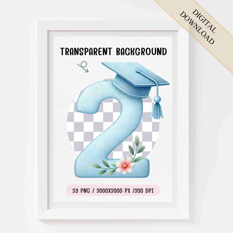 Graduation Alphabet Clipart: Printable Letters & Numbers (PNG) - Etsy ...