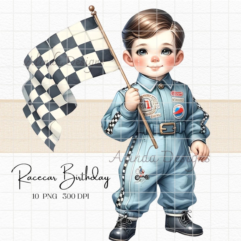 Watercolor Racecar Clipart for Birthday Boy - Digital Download, Racing ...