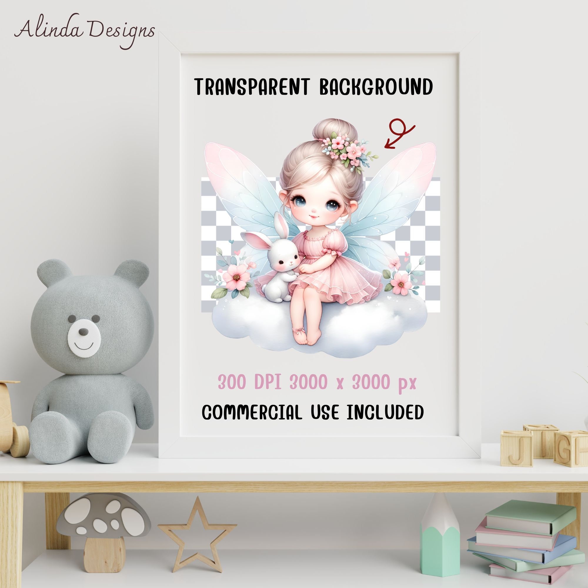 Sweet Fairy Clipart Set, Cute Fairy Graphics, Magic Fairy Art, Fantasy ...