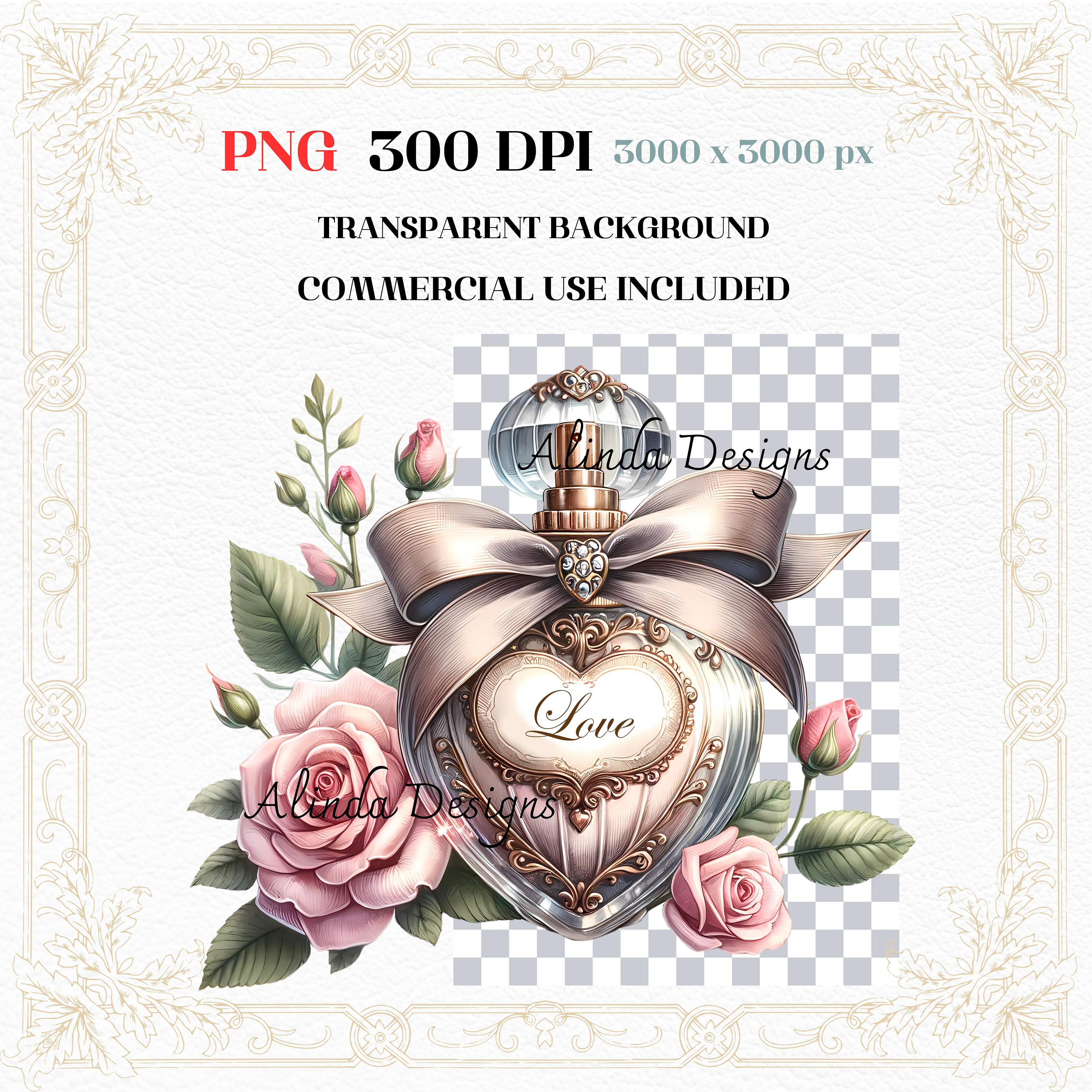 Watercolor Rose Clipart: Romantic Wedding PNG (3000x3000 Px) - Etsy