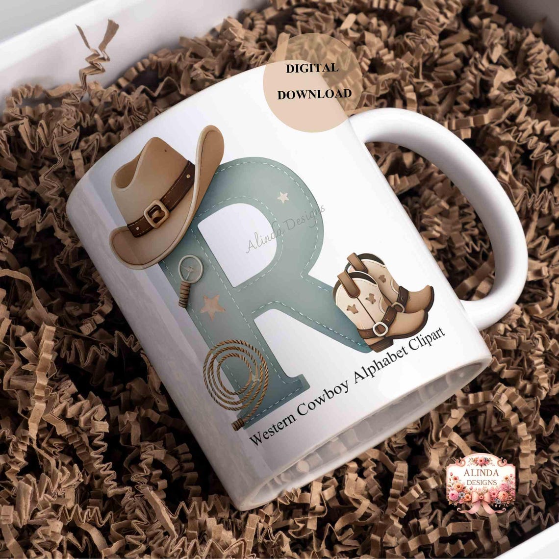 Western Cowboy Alphabet Clipart: Rustic A-Z Letters (PNG Files) - Etsy