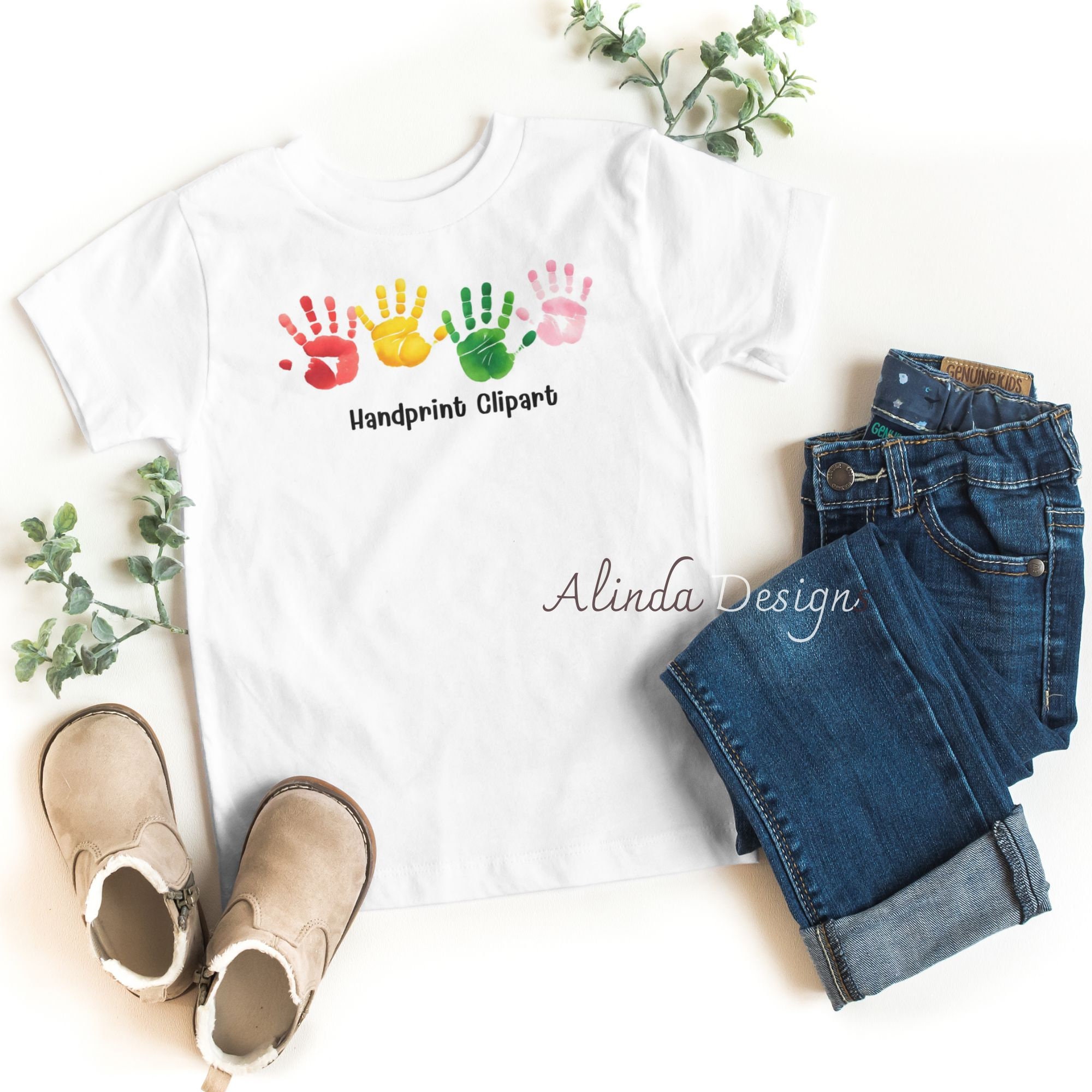 Watercolor Handprint Clipart, Painted Hand, Healing Hands Clipart, DIY ...