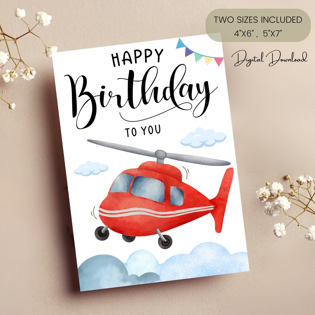 Airplane Birthday Card, Airplane Card, Card for Son, Birthday Card for ...
