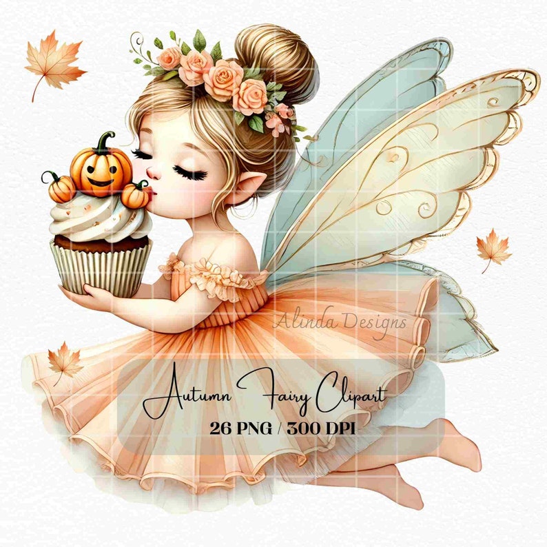 Autumn Fairy Watercolor Clipart, Fall Fairy Art, Fairy Graphics ...