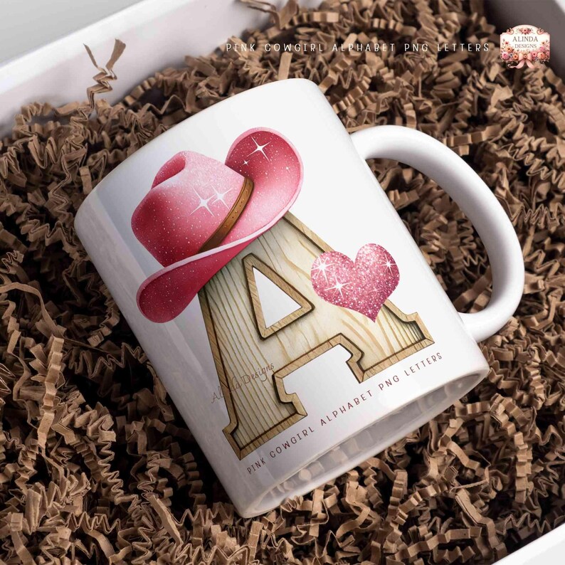 Pink Cowgirl Alphabet PNG Letters , Western Glam Rodeo Clipart for ...