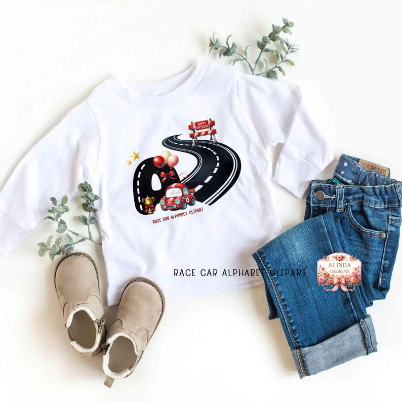 Race Car Alphabet Clipart, Boy Birthday Letters PNG - Etsy Australia