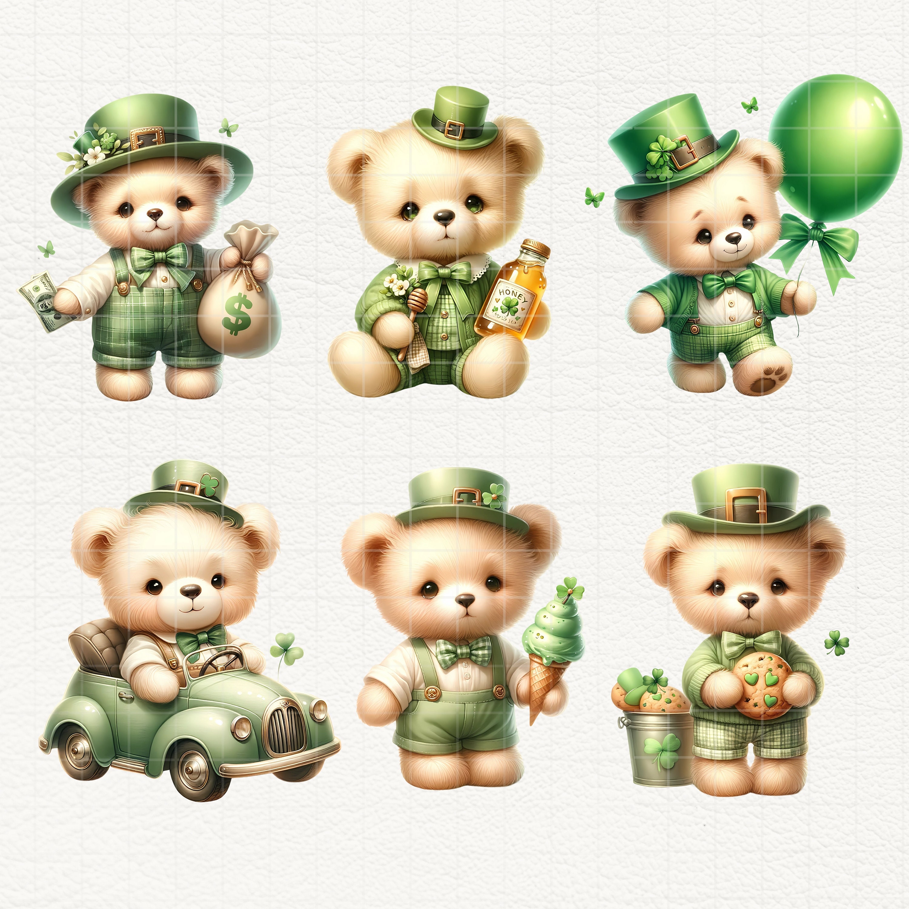 St Patrick Teddy Bear Clipart, St Patrick Graphics, St Patrick's Day ...