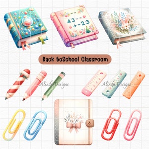 Back to School Classroom Clipart, Educational Illustrations, Teacher ...