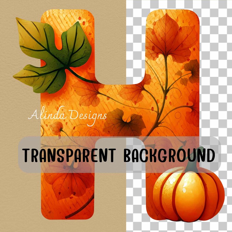 Pumpkin Alphabet Clipart: Fall Halloween Font PNG Digital Download - Etsy