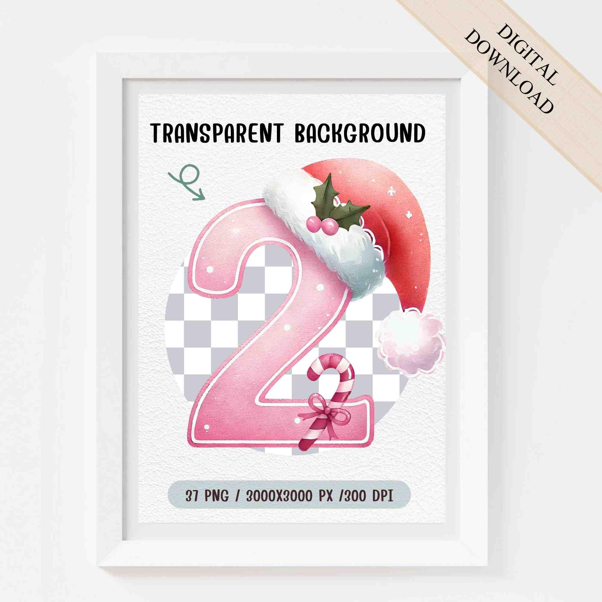 Christmas Watercolor Alphabet Clipart: Pink Holiday Letters (PNG, PDF ...