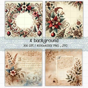 Vintage Christmas Bunnies Clipart: Retro Holiday Illustrations (digital ...