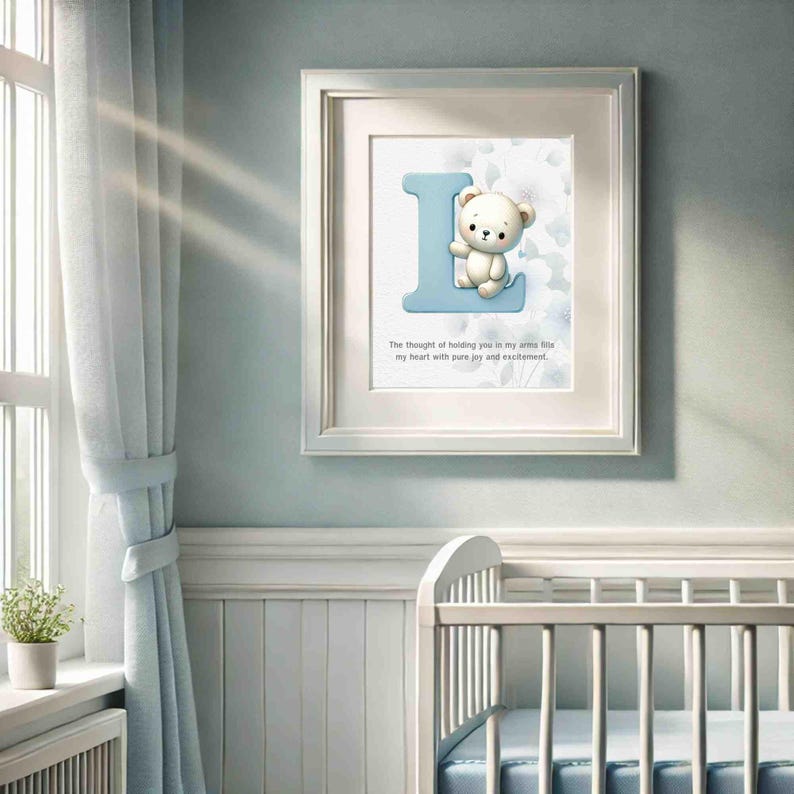 Blue Baby Shower Alphabet Clipart: A-Z Letters (digital Download) - Etsy