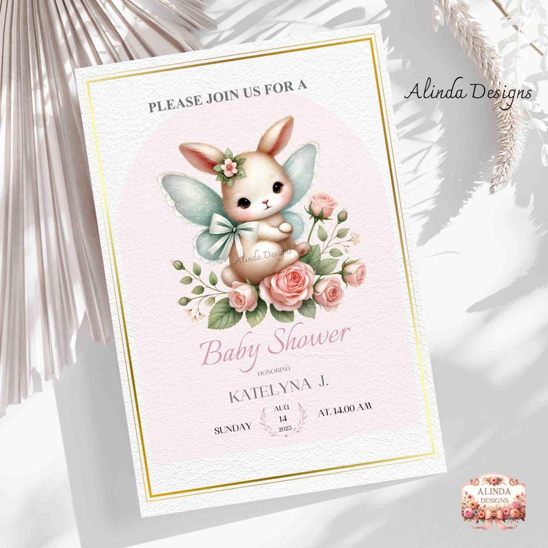 Easter Bunny Clipart, Spring Floral Illustrations - Etsy