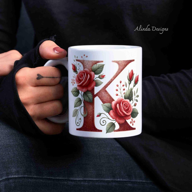 Rose Letters Clipart: Floral Alphabet PNG (digital Download) - Etsy