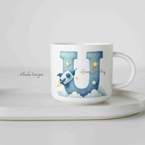 Watercolor Space Alphabet Clipart, Outer Space Letters A-Z, Kids Decor ...