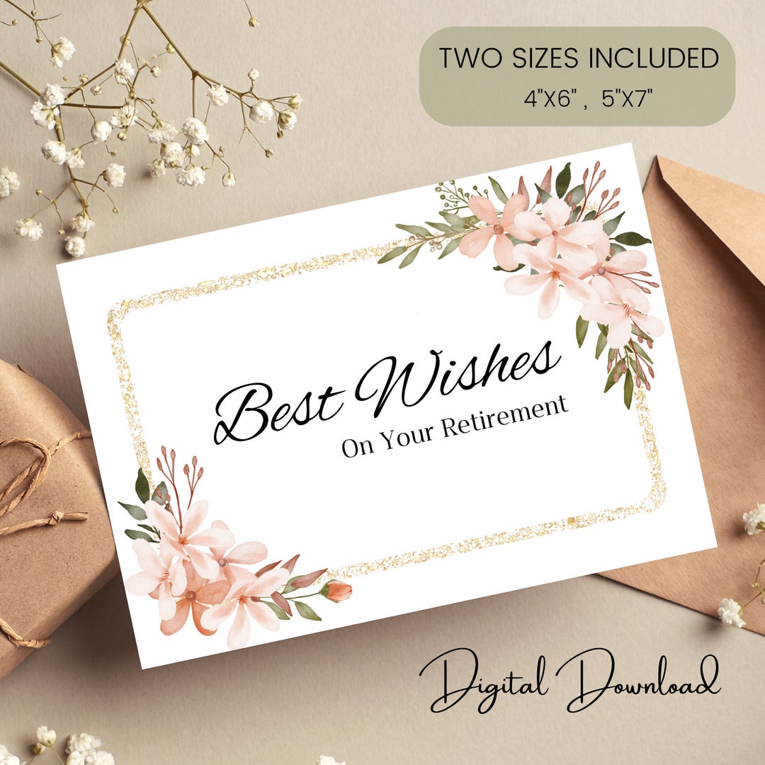Best Wishes on Your Retirement ,retirement Card, Congratulations on ...