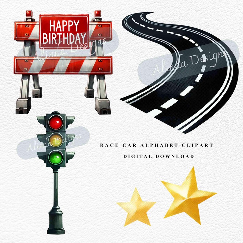 Race Car Alphabet Clipart, Boy Birthday Letters PNG - Etsy Australia