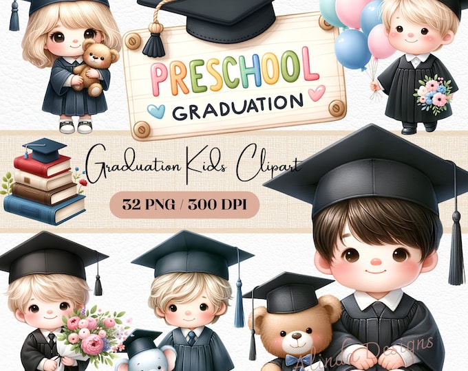 Graduation Clipart, Graduation Clip Art, Graduation Kids, Graduating ...