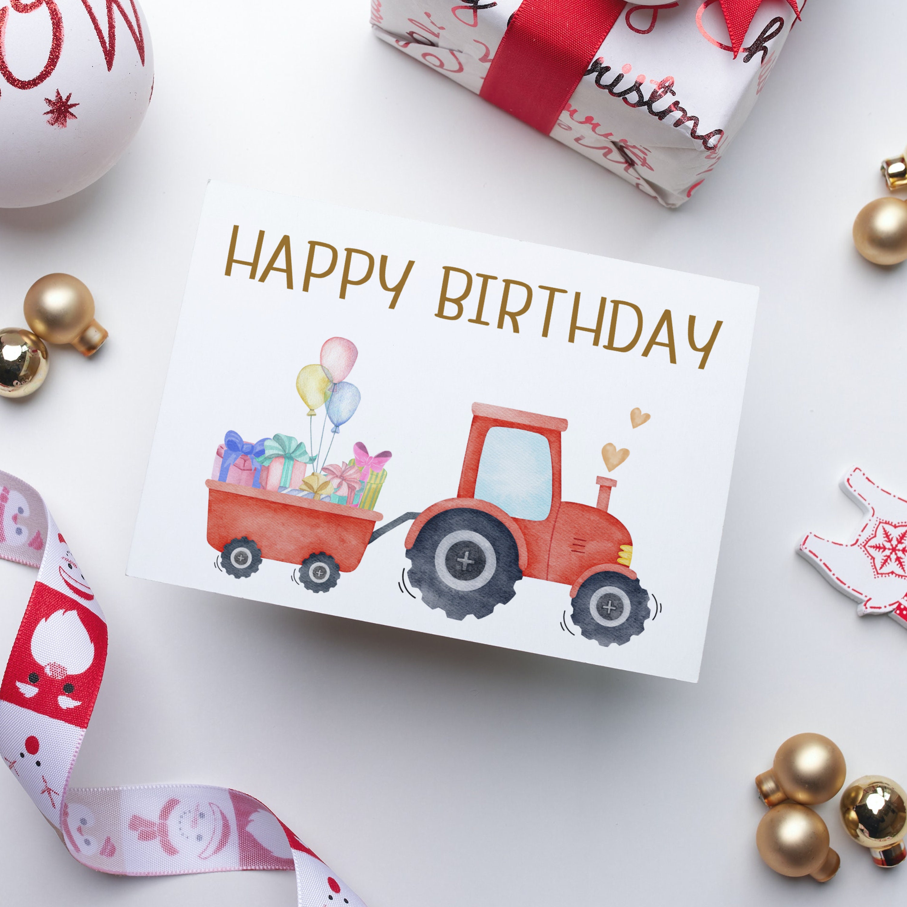Tractor Birthday Card Print, Perfect Card for Your Favorite Farmer ...