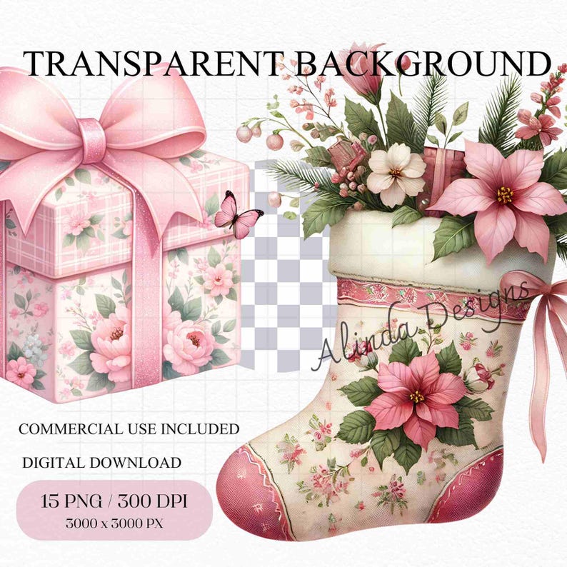 Watercolor Christmas Socks Clipart: Festive Holiday Illustrations ...