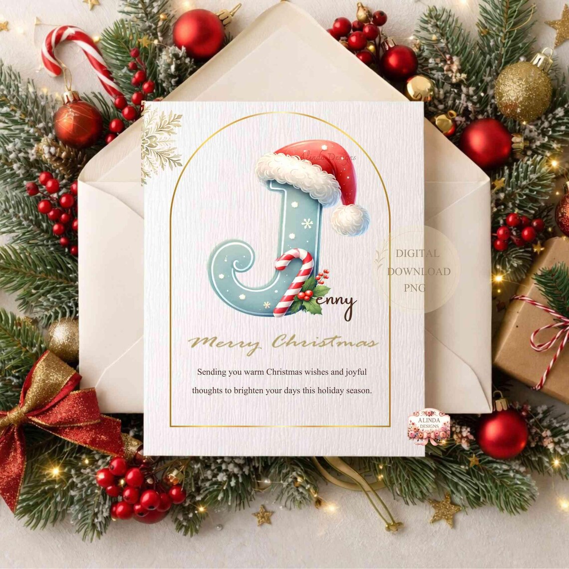 Christmas Watercolor Alphabet Clipart: Festive Holiday Letters ...