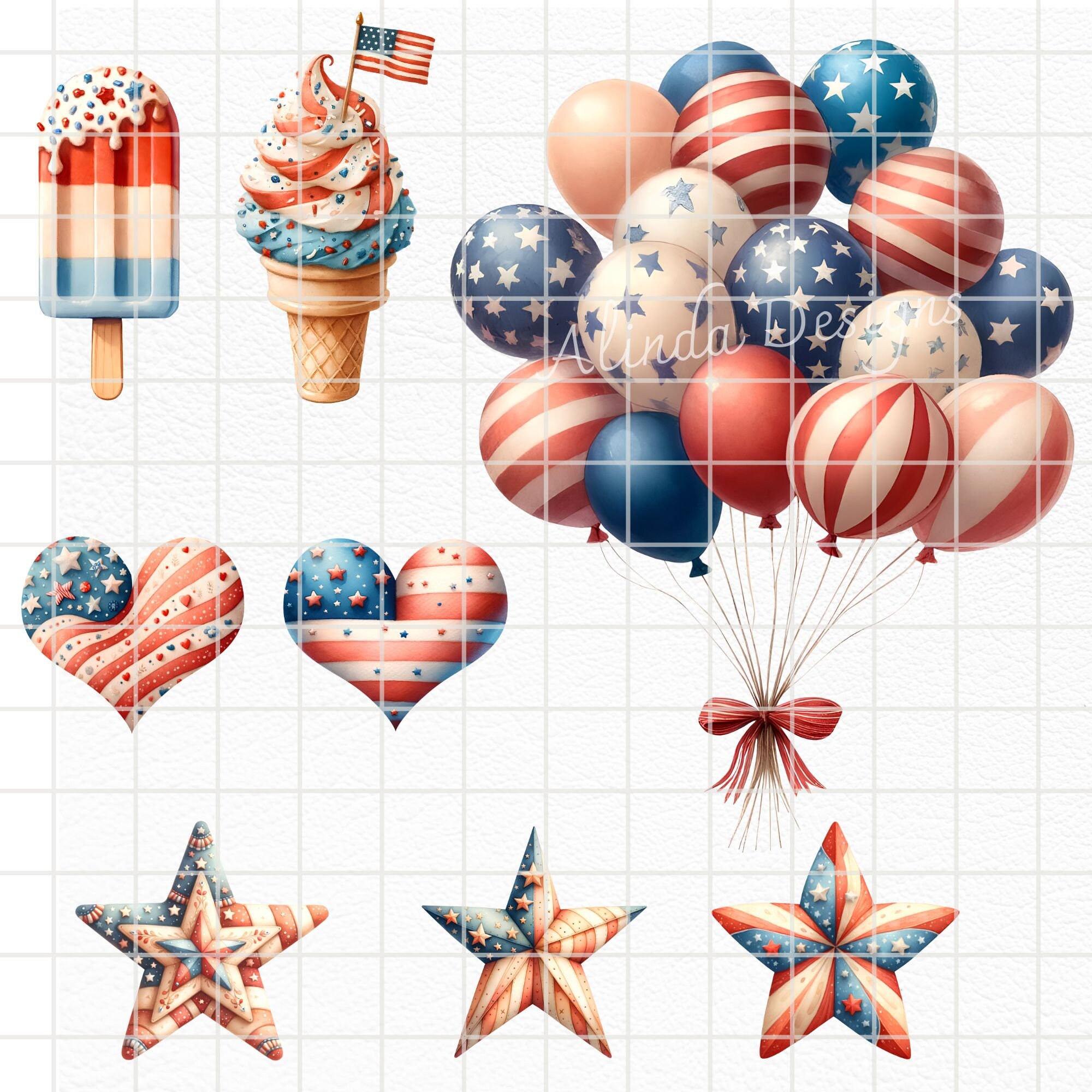 Happy 4th of July Kid Clipart, Patriotic Digital Download, Independence ...