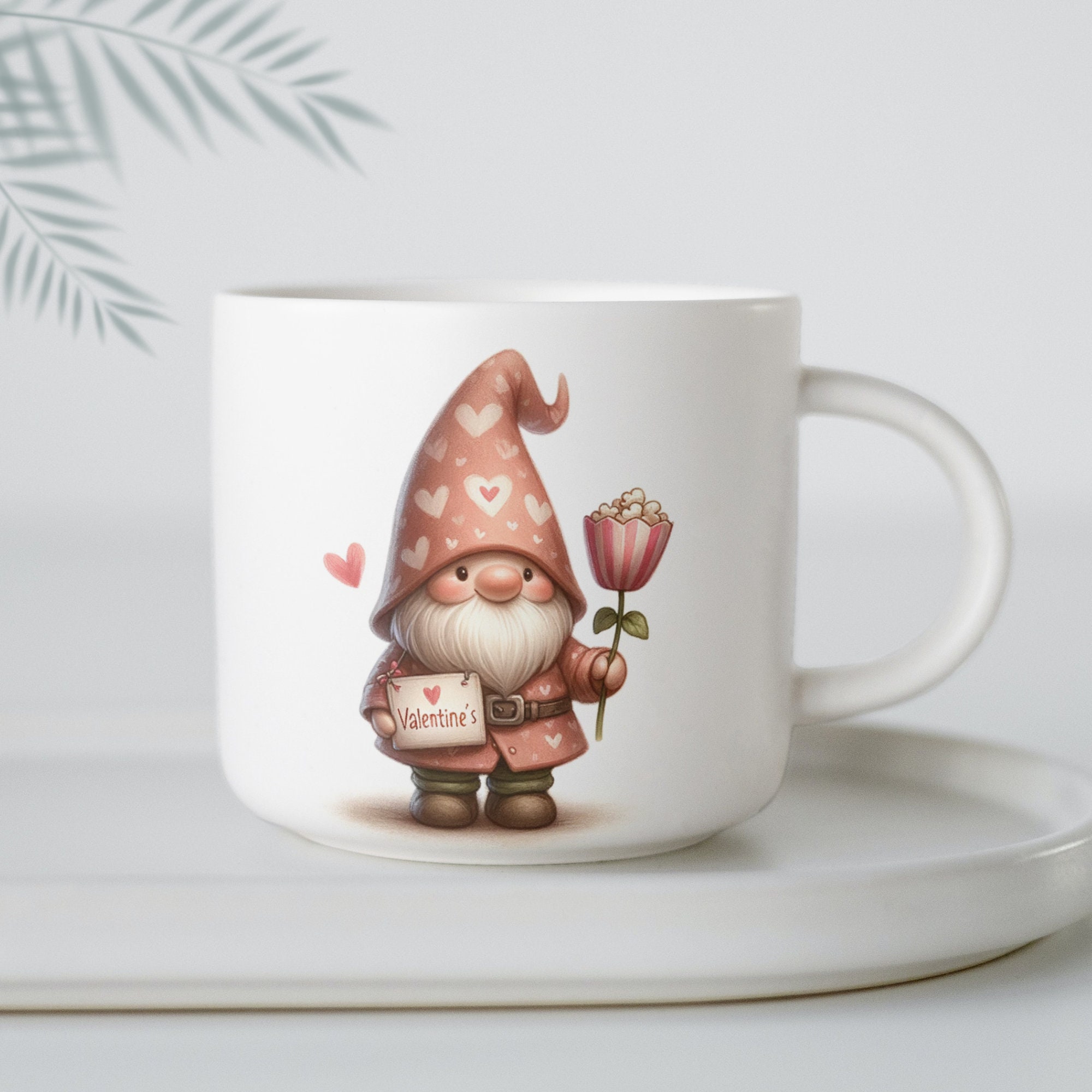 Valentines Gnomes Clipart, Watercolor Valentines Clipart, Bundle, Love ...