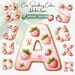 Strawberry Cookie Alphabet Clipart: Sweet Dessert Letters (PNG, PDF) - Etsy