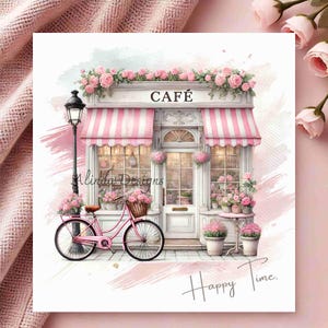 Watercolor Paris Coffee Shop Clipart: French Bistro Art (digital ...