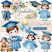 Graduation Clipart, Cute Graduate Kids PNG, Graduation Boys and Girls ...