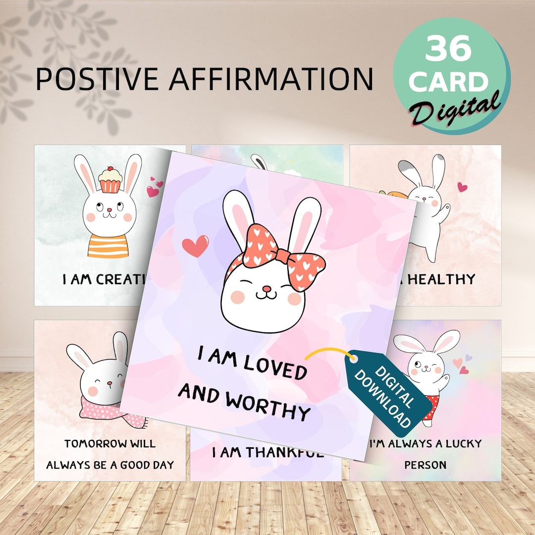Positive Affirmations Cards for Self Esteem Confidence and - Etsy
