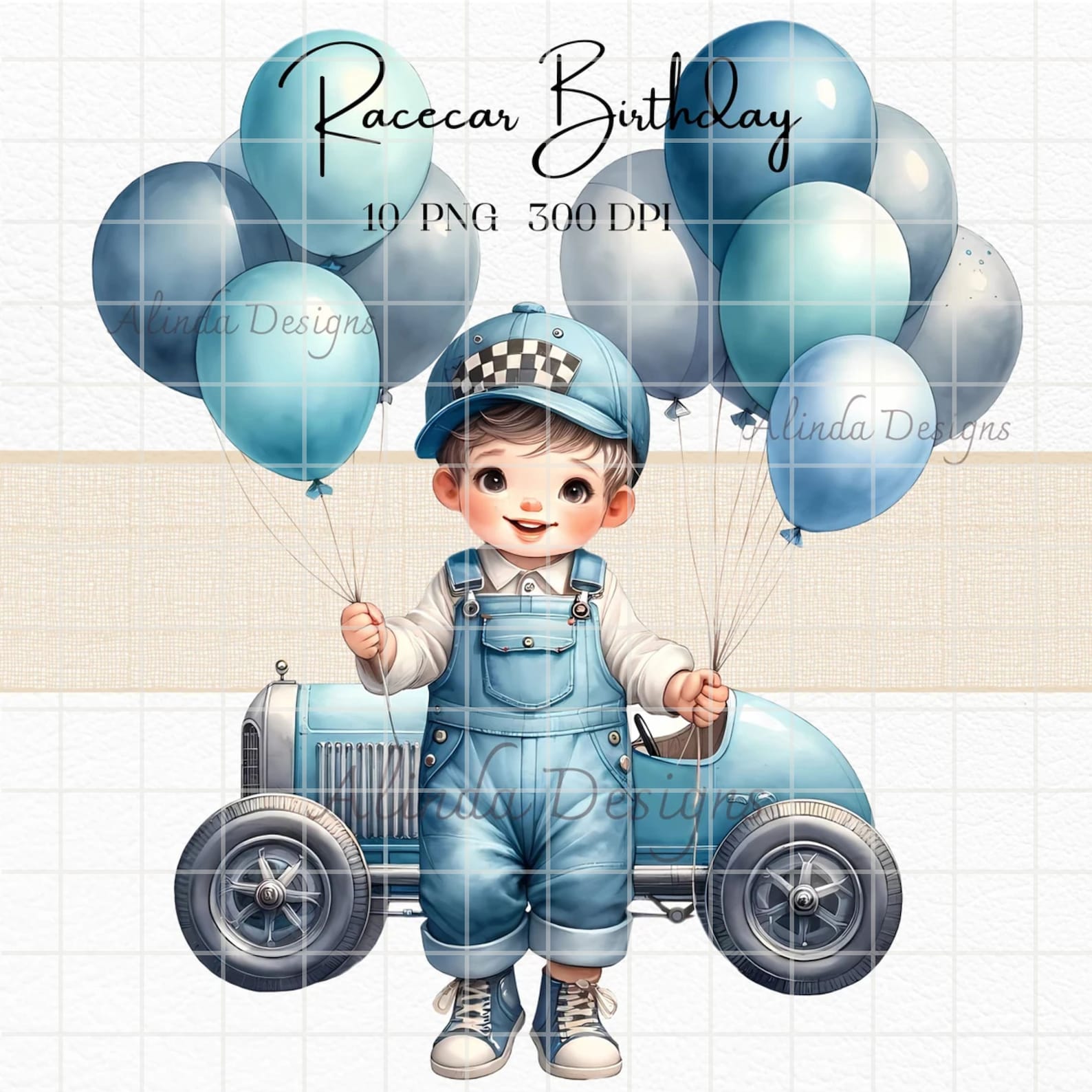 Watercolor Racecar Clipart for Birthday Boy - Digital Download, Racing ...