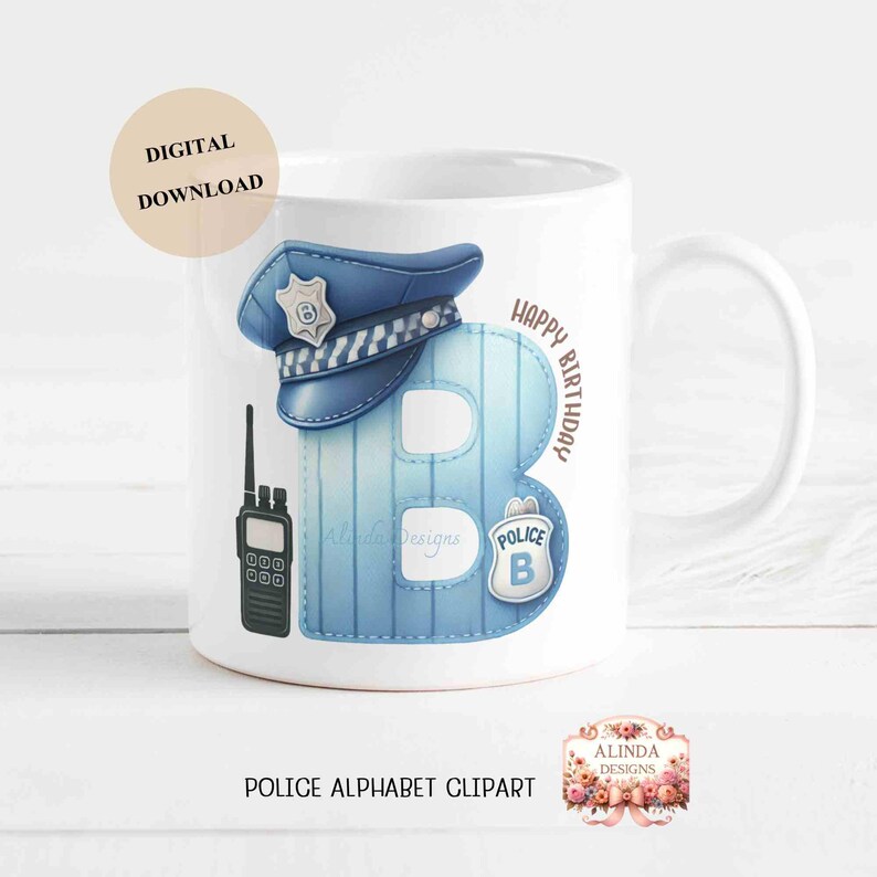 Police Alphabet Clipart, Western Police Letters, 26 PNG Files 300 DPI ...