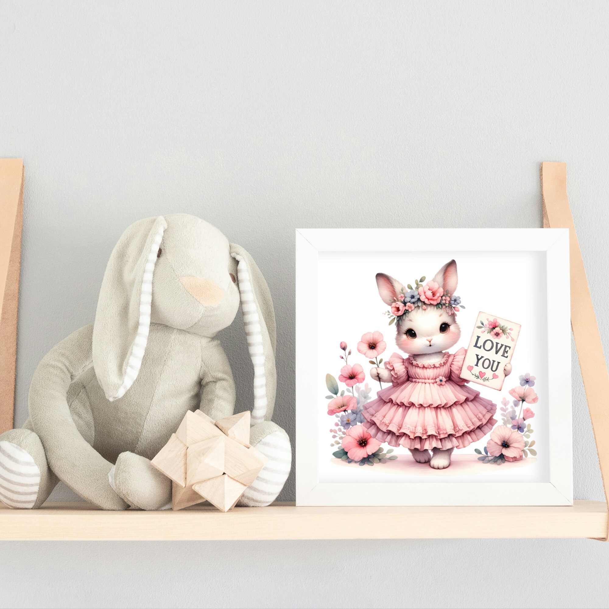 Bunnies Clipart, Spring Clipart Set, Easter Clipart Retro, Cute Bunny ...