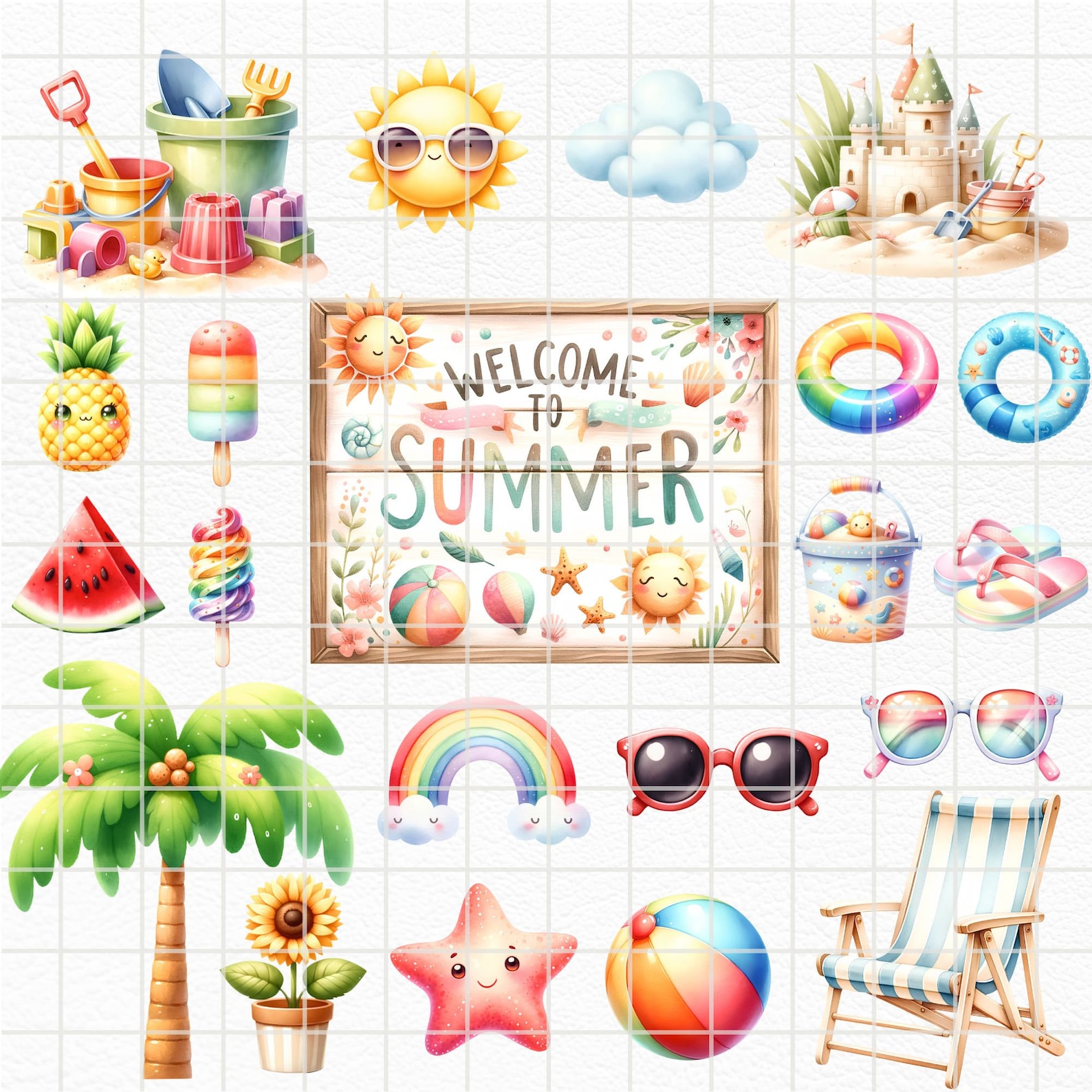 Beach Baby Bear Clipart Set: Summer Animal PNG (digital Download) - Etsy