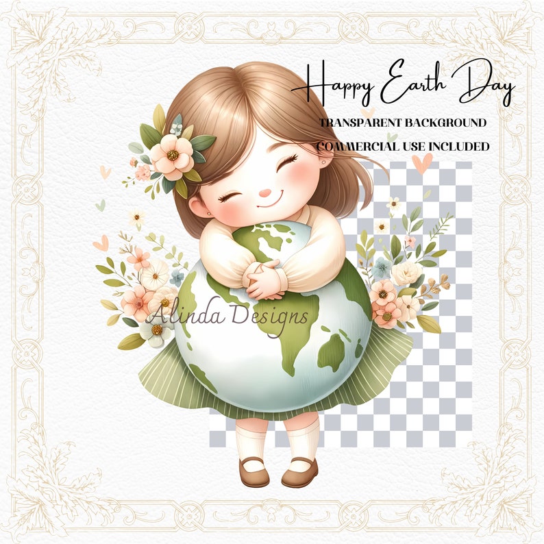 Earth Day Watercolor Clipart for Kids, Eco-friendly Educational Art ...
