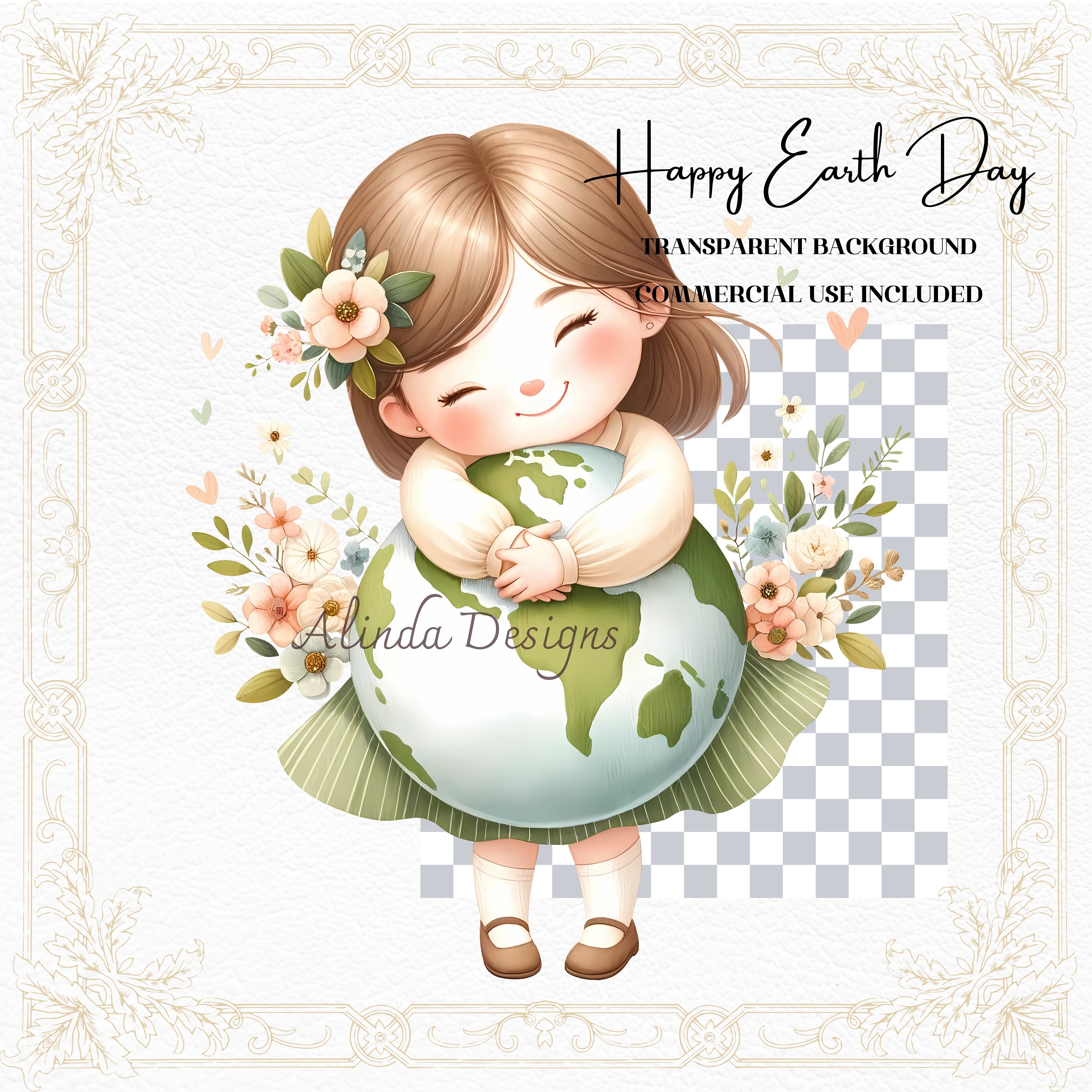 Earth Day Watercolor Clipart for Kids, Eco-friendly Educational Art ...