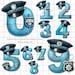 Polizei Alphabet & Zahlen Clipart: Cop Buchstaben PNG (digitaler ...