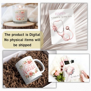 Retro Pink Nurse Clipart: Vintage Medical Graphics (digital Download ...