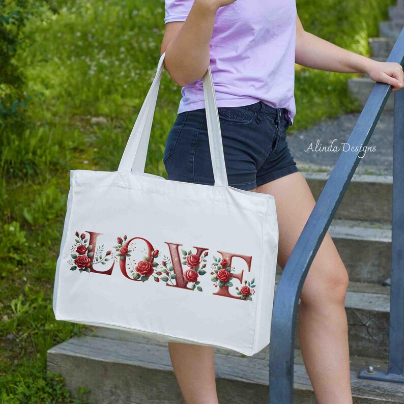 Rose Letters Clipart: Floral Alphabet PNG (digital Download) - Etsy