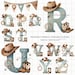 Western Cowboy Alphabet Clipart: Rustic A-Z Letters (PNG Files) - Etsy